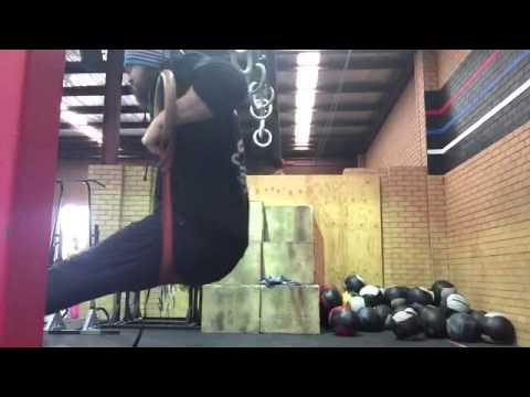L-Sit Ring Muscle Up Seated in PowerBand - YouTube