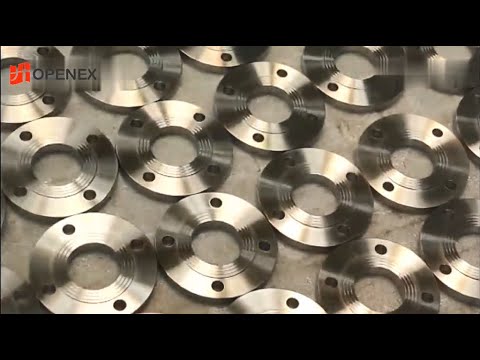 Flange Manufacture Process - Cutting Turning Drilling Stamping - YouTube