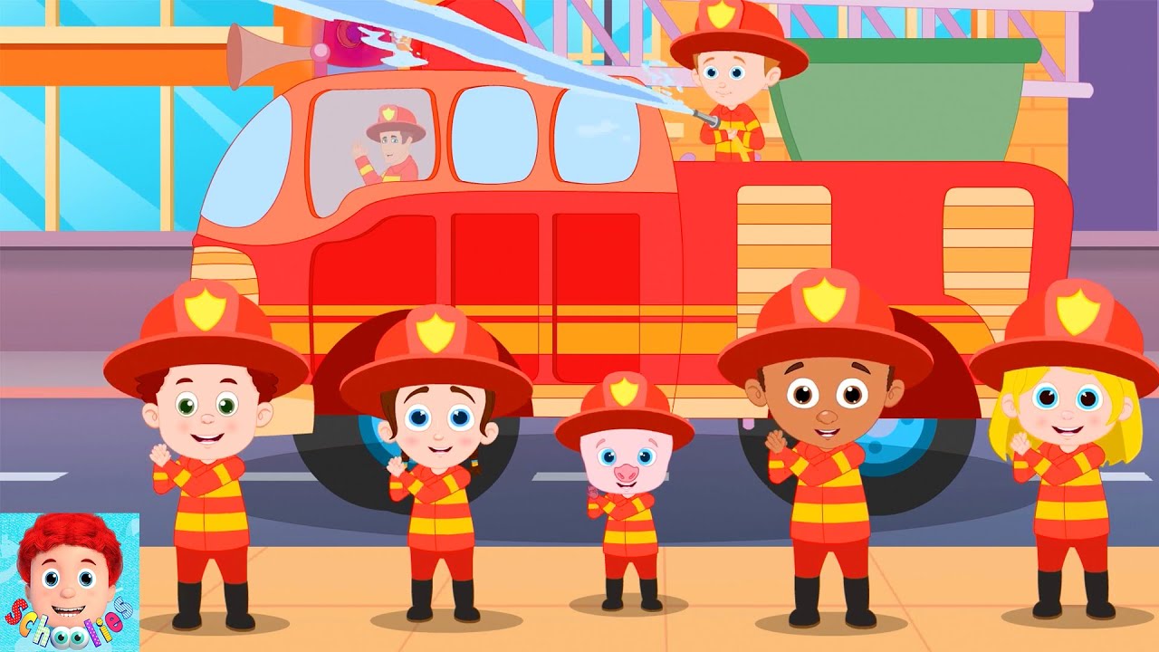 Wheels On The Fire Truck Baby Rhyme For Preschool Children By Schoolies ...