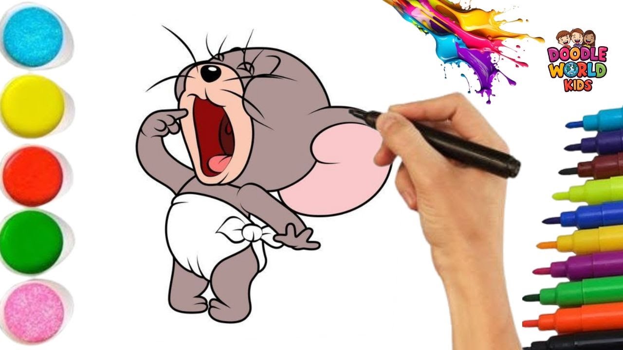How to Draw Nibbles (Tuffy) from Tom and Jerry | Easy Cute Mouse ...