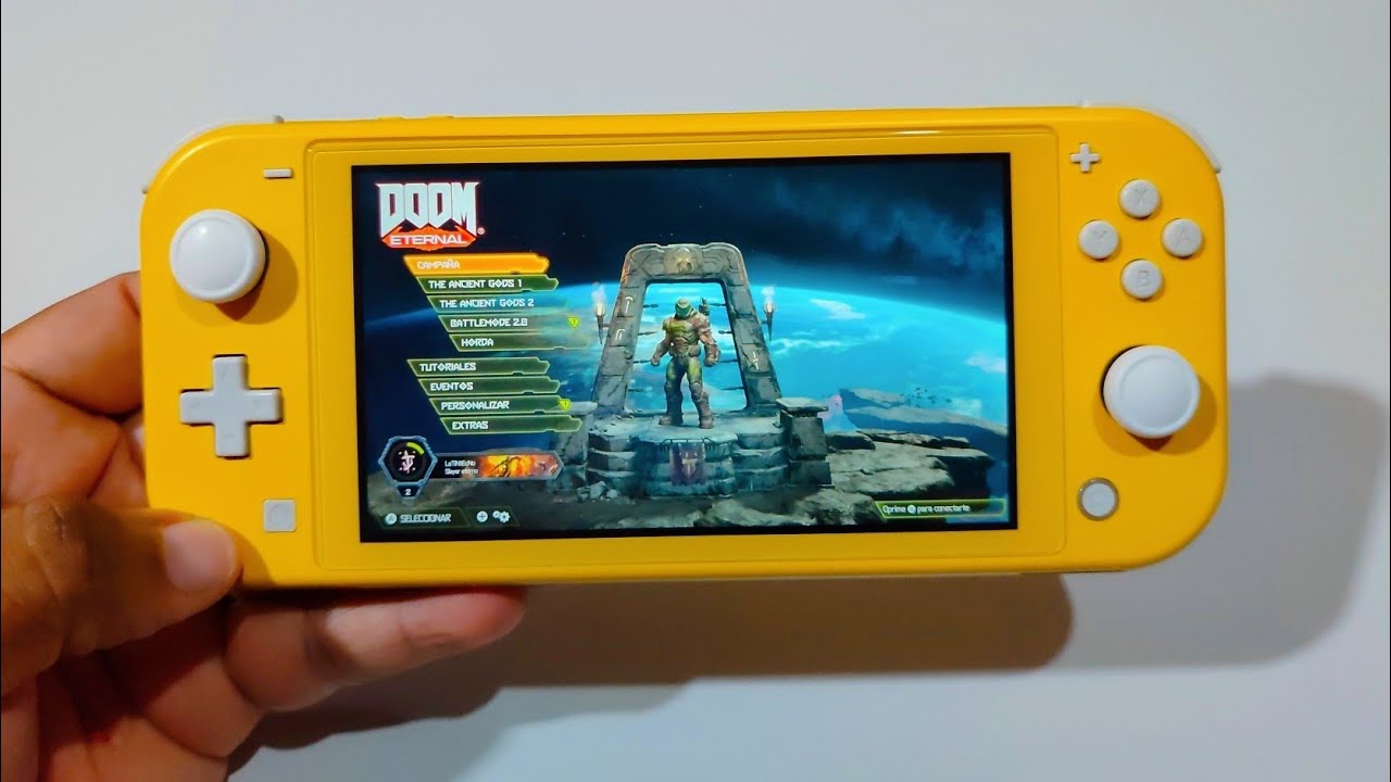 Gran Rendimiento de De DOOM ETERNAL En NINTENDO SWITCH LITE - YouTube