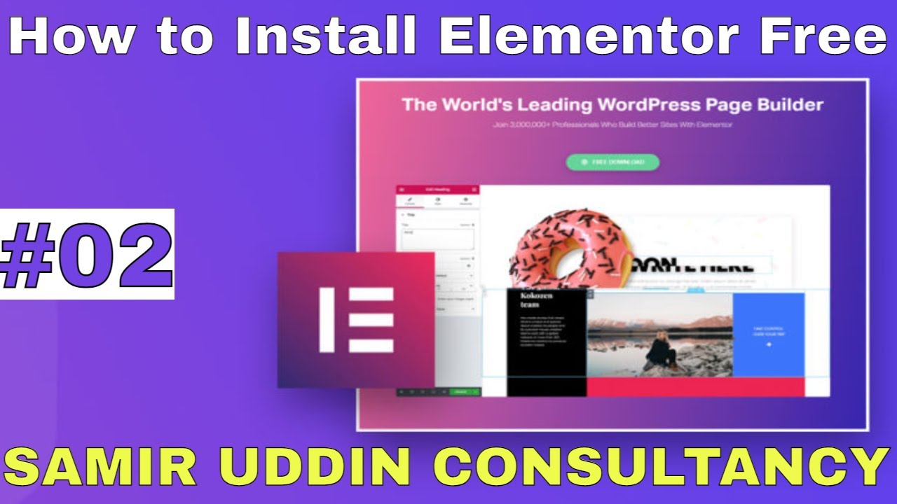 How to Install Elementor Free in WordPress Website | #02 Elementor ...