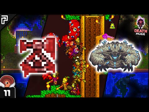 INSANE Terraria Blood Moon, Crabulon & Abyss! | Terraria Calamity Mod ...