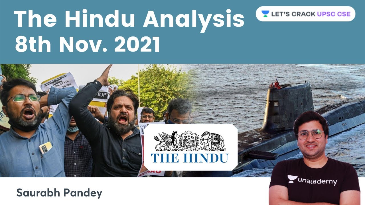 The Hindu Newspaper Editorial Analysis 8th Nov 2021 | Current Affairs ...
