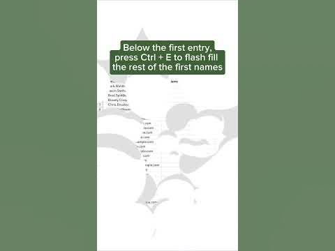 Flash Names in Excel‼️ #excel - YouTube