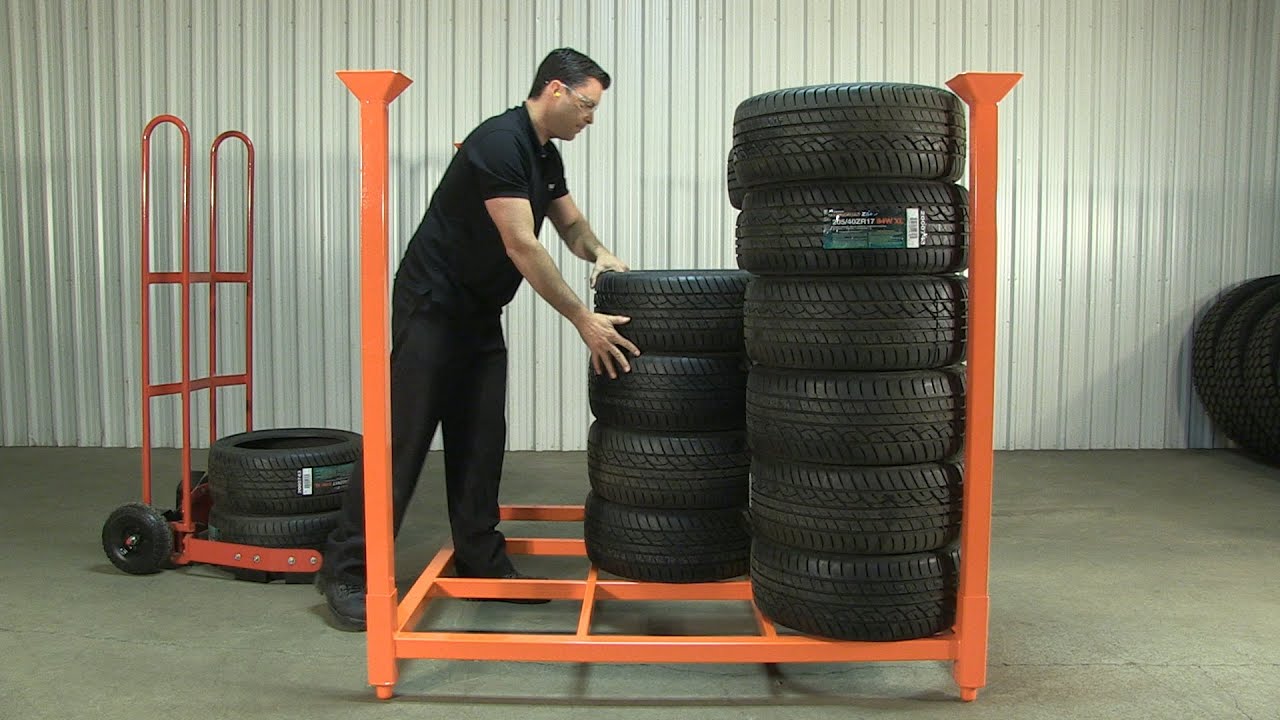 MSR-6060-HD - 60" X 60" Stacking Tire Rack - Martins Industries - YouTube