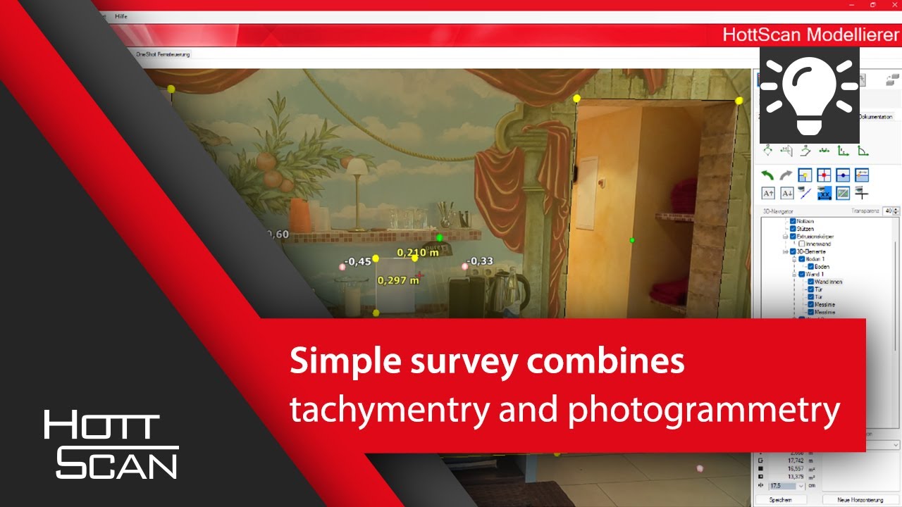 Simple survey combines tachymetry and photogrammetry - YouTube