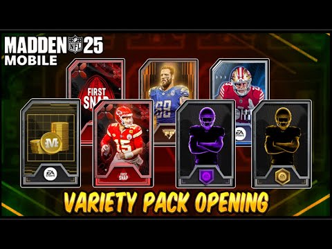 MASSIVE VARIETY PACK OPENING!! | MADDEN MOBILE 25 PACK OPENING - YouTube