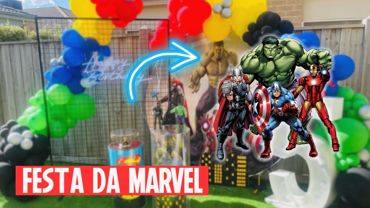 Decoração de FESTA TEMA MARVEL - YouTube