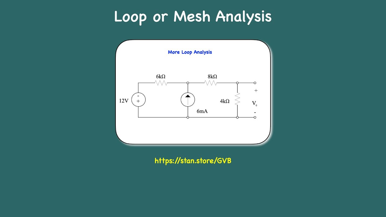 Calculating Another Circuit Using Loop Analysis - YouTube