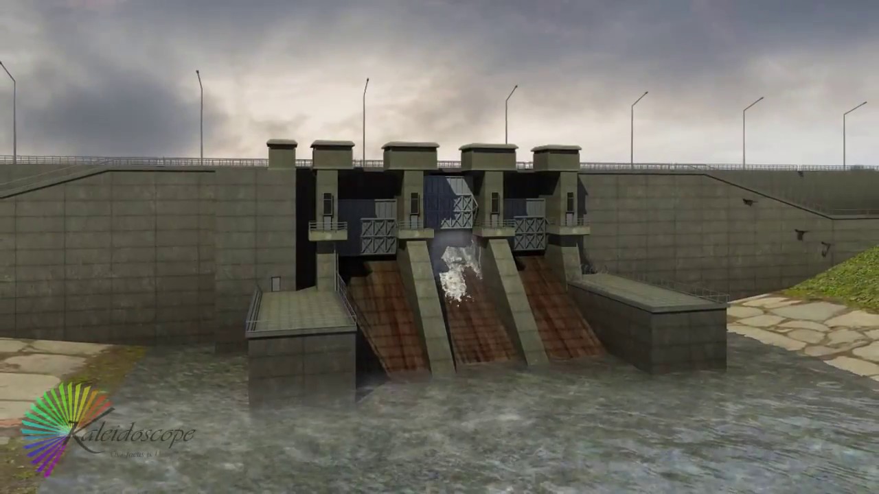 Water Animation from Dam Floodgate - YouTube