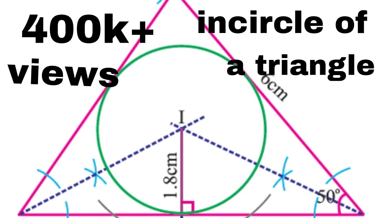 How to construct incircle of a triangle. - YouTube