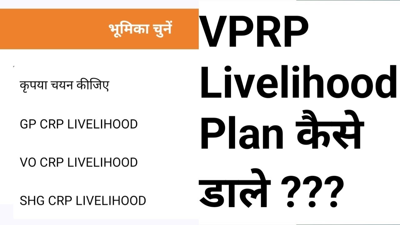 VPRP Livelihood Plan full entry process on VPRP Live App NRLM December 2023 BDO Office NRLM Team ...