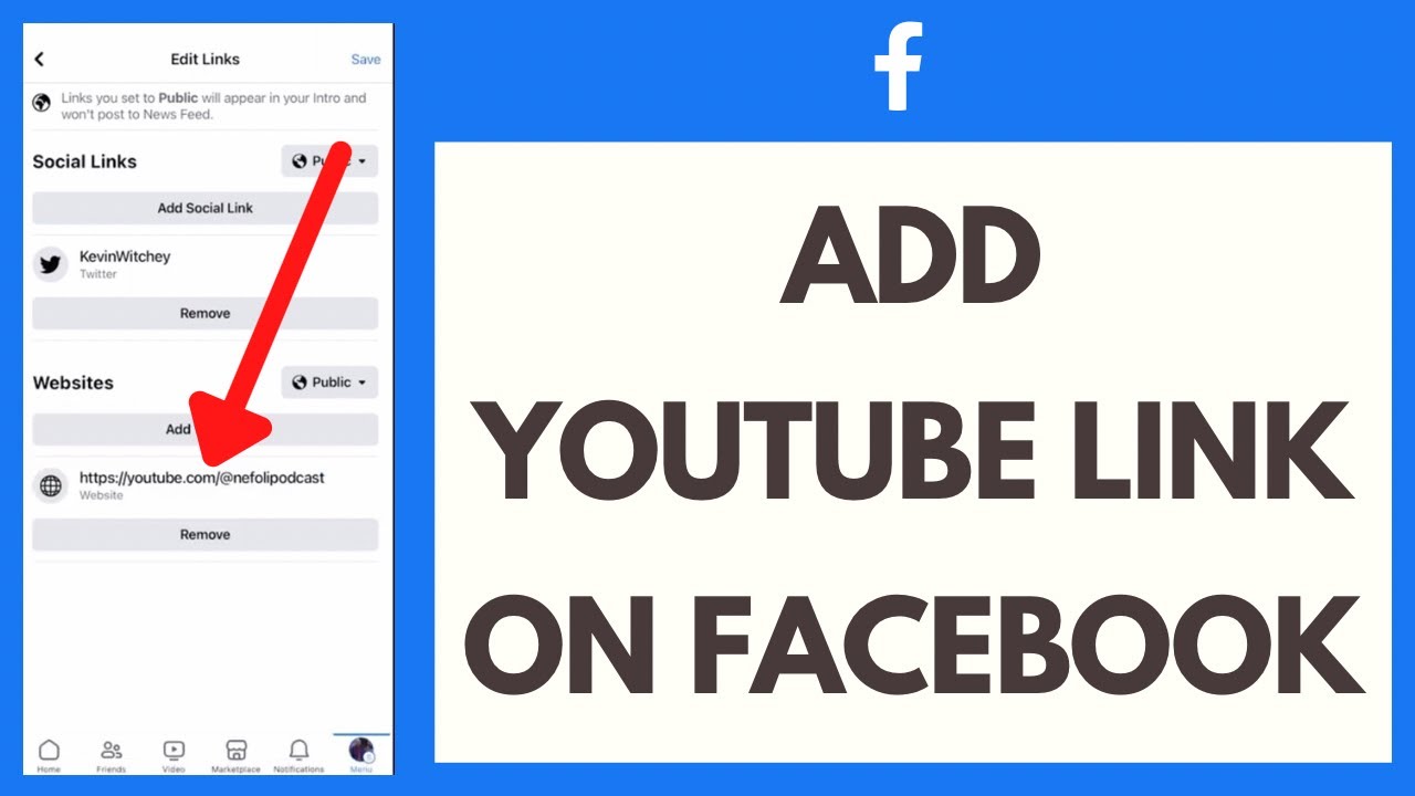 How to Add YouTube Channel Link to Facebook (NEW UPDATE!) - YouTube