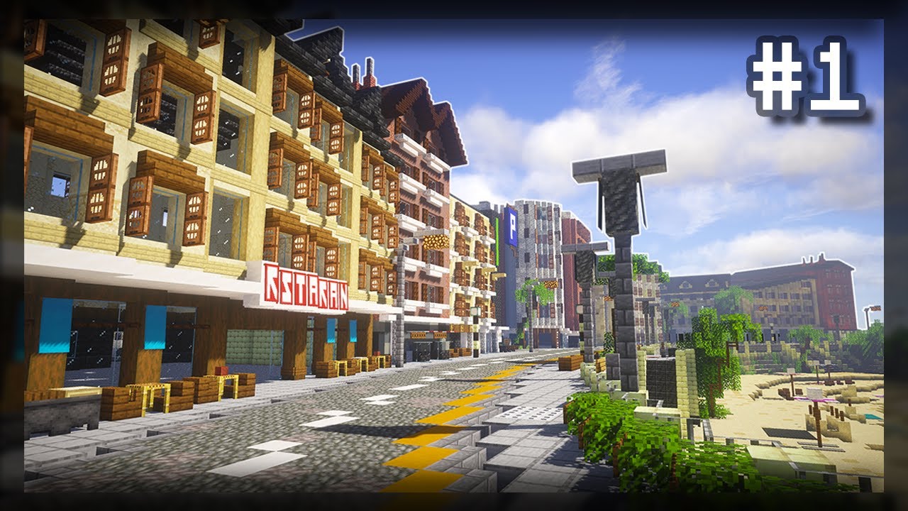 Minecraft City #1 - The Beach [Timelapse] - YouTube