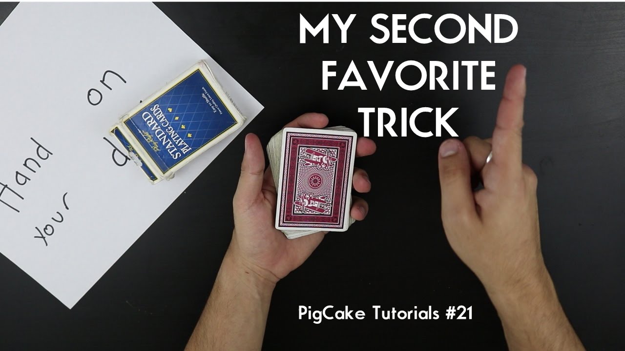 MY GO TO CARD TRICK(we all die at some point) PigCake Tutorials #21 ...