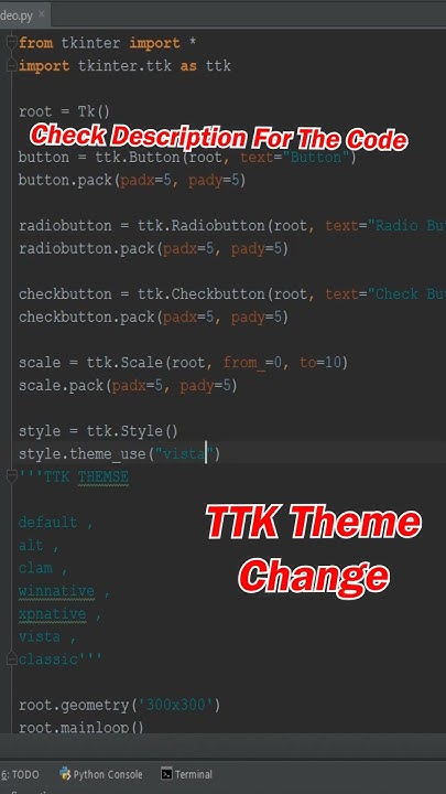 Change TTK build-In themes quickly | තීම්ස් වෙනස් කරමු. #shorts - YouTube