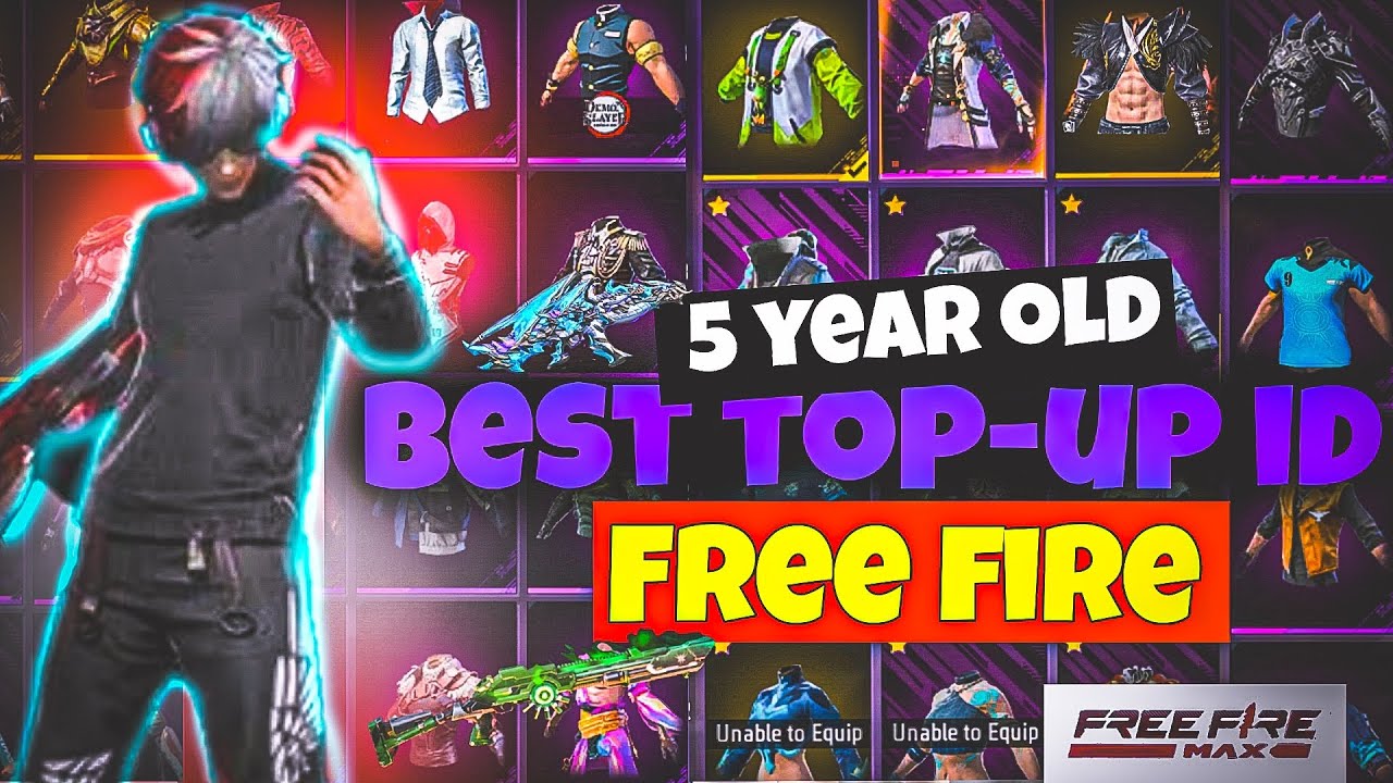 Free fire old top-up ID 'best collection' '4 year old id' 😵😨 - YouTube