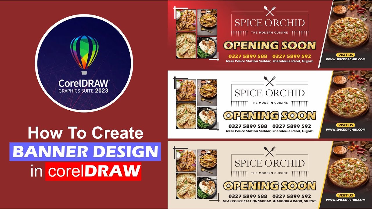how to create BANNER DESIGN in CorelDRAW - YouTube