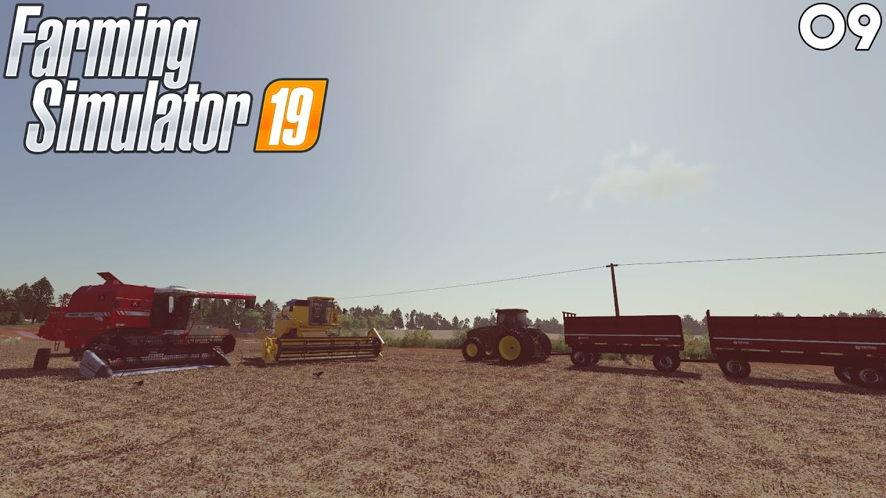 INICIO DA COLHEITA DE SOJA E ERVA DANINHA - FARMING SIMULATOR 19 - YouTube