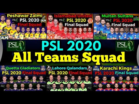 PSL 2019 All Teams Final Squad | Pakistan Super League 2020 All Teams ...