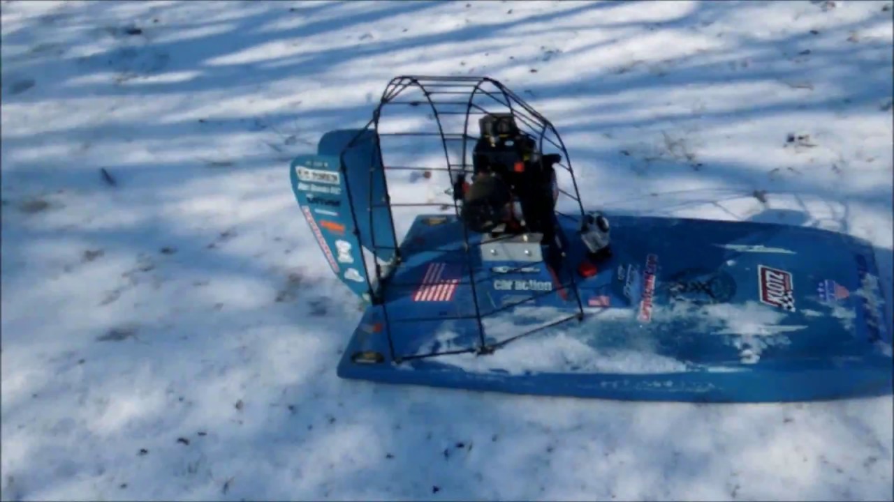 RC AirBoat Snow Bash - The RC Dungeon - YouTube