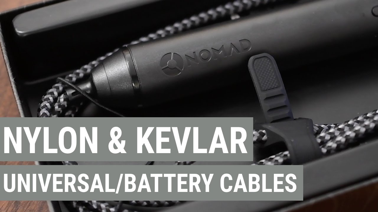 Nomad's Rugged Cables Feature Universal Tips or an Inline Battery - YouTube