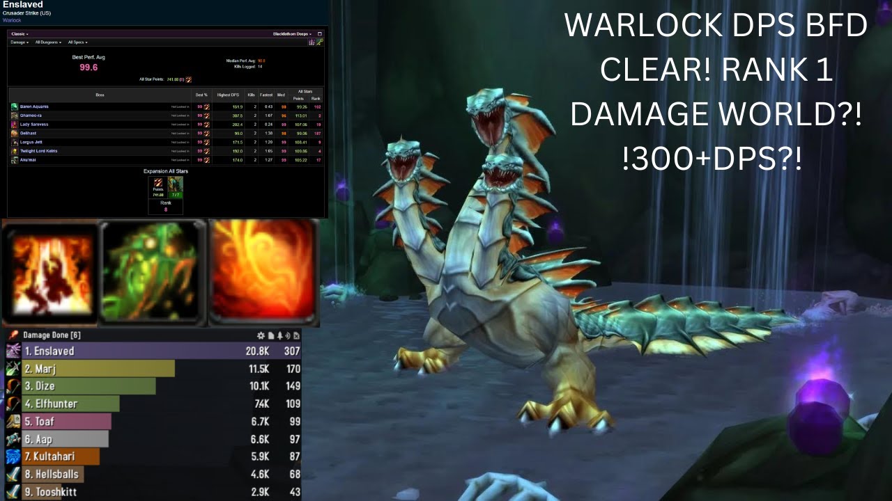 Warlock BFD Raid Clear! 300 DPS?! 99 Avg parse - Season of Discovery ...