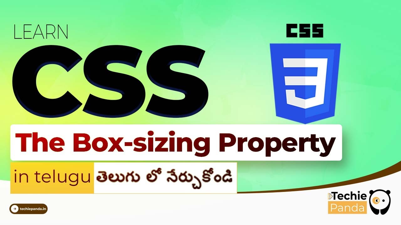 Css Box Sizing In Telugu Box Sizing Element Height And Width