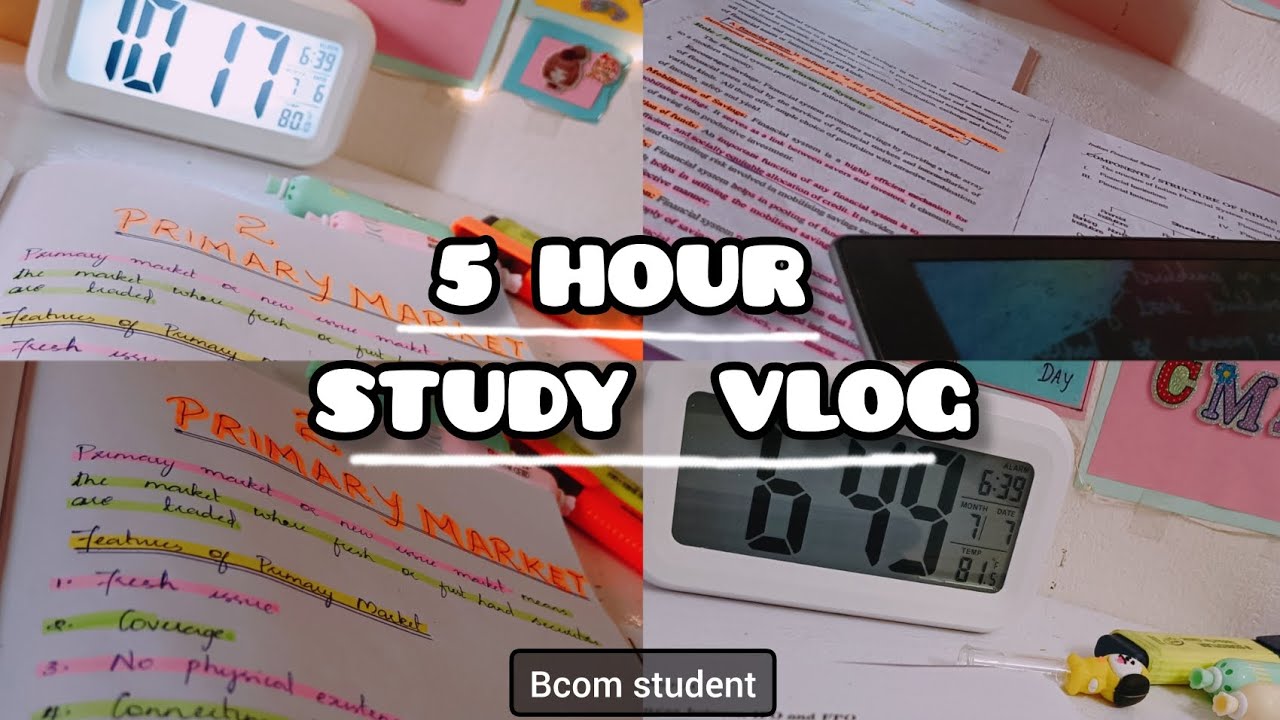 5 HOUR STUDY VLOG📚||BCOM STUDENT||#studywithme #studyvlog - YouTube