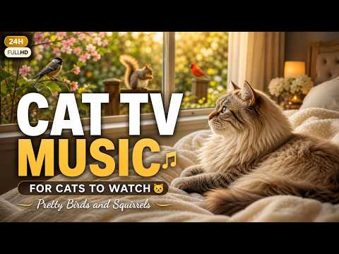 [REKLAM YOK] Kediler için Güzel Kuşlar ve 🐿 Sincaplar İzleyebileceği 😺 Kedi TV 24 Saat FullHD