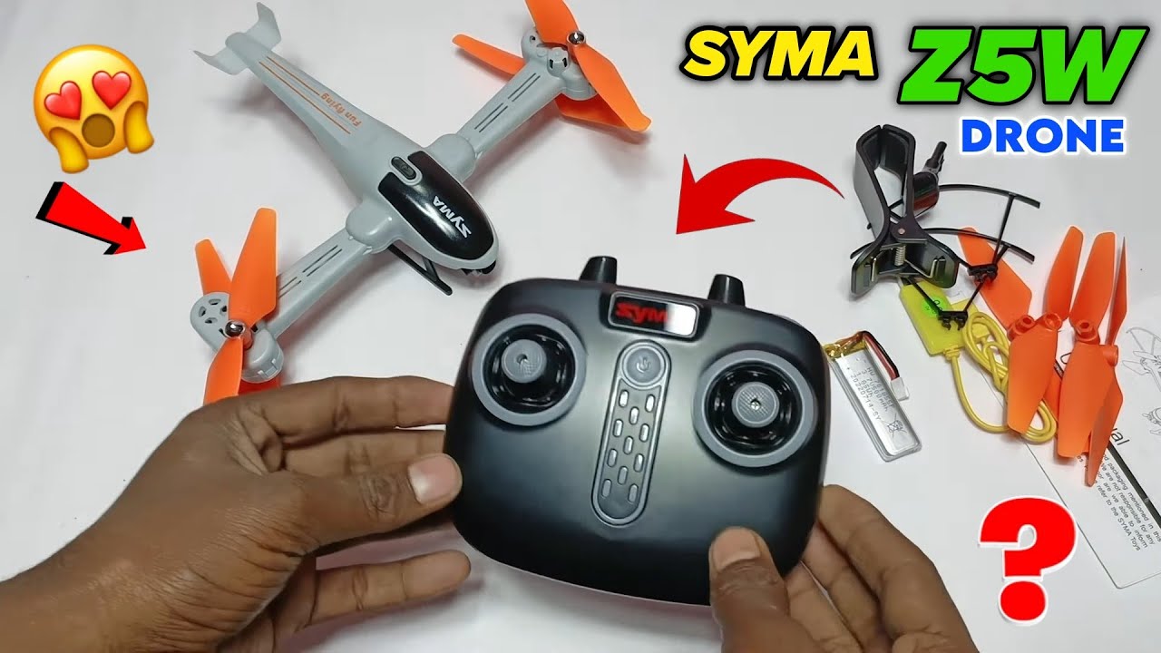 Syma Z5W Foldable rc helicopter drone unboxing and fly test - YouTube