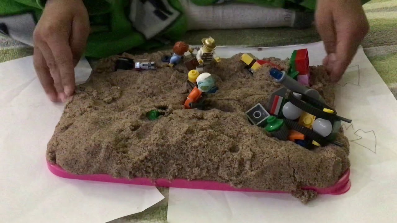 Part 2: kinetic sand battle excavation - YouTube