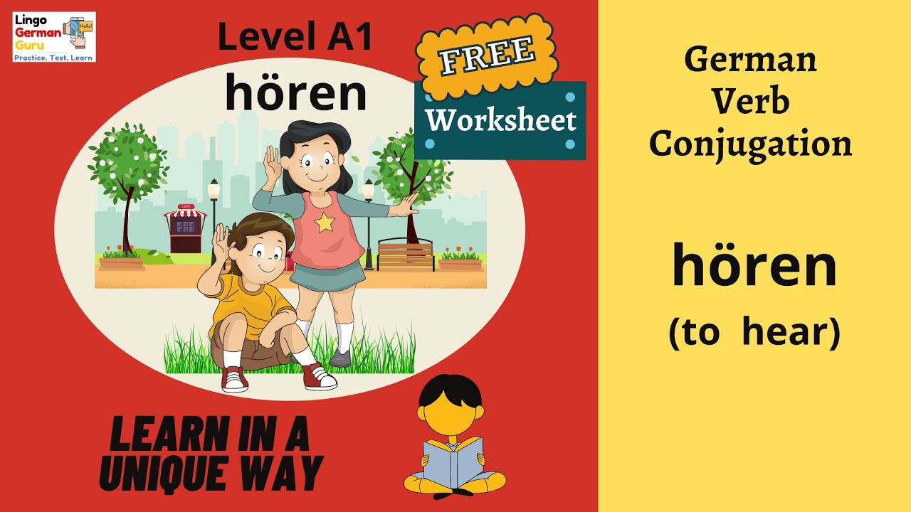 Learn German for Beginners | A1 Level | Verb Conjugation #7 | hören (to ...