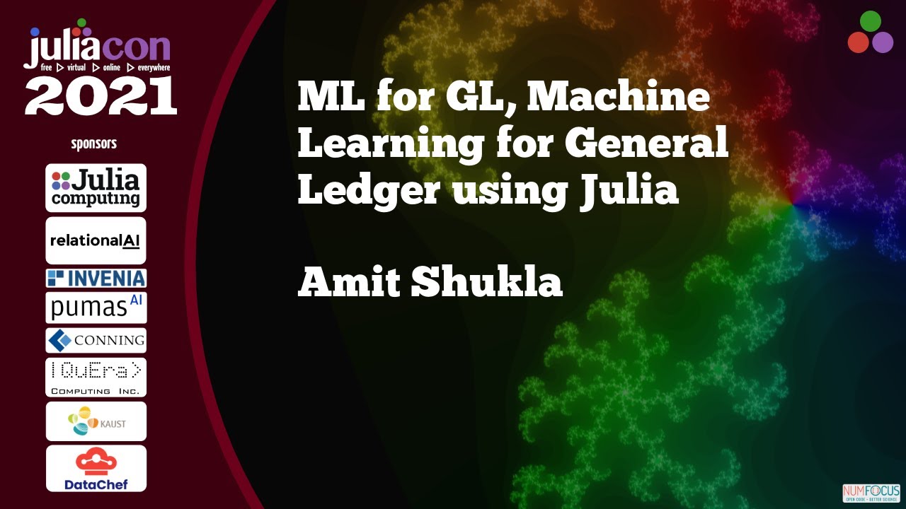 ML for GL, Machine Learning for General Ledger using Julia | Amit Shukla - YouTube