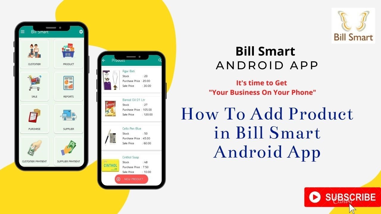 How To Add Product in Bill Smart Android Application - YouTube