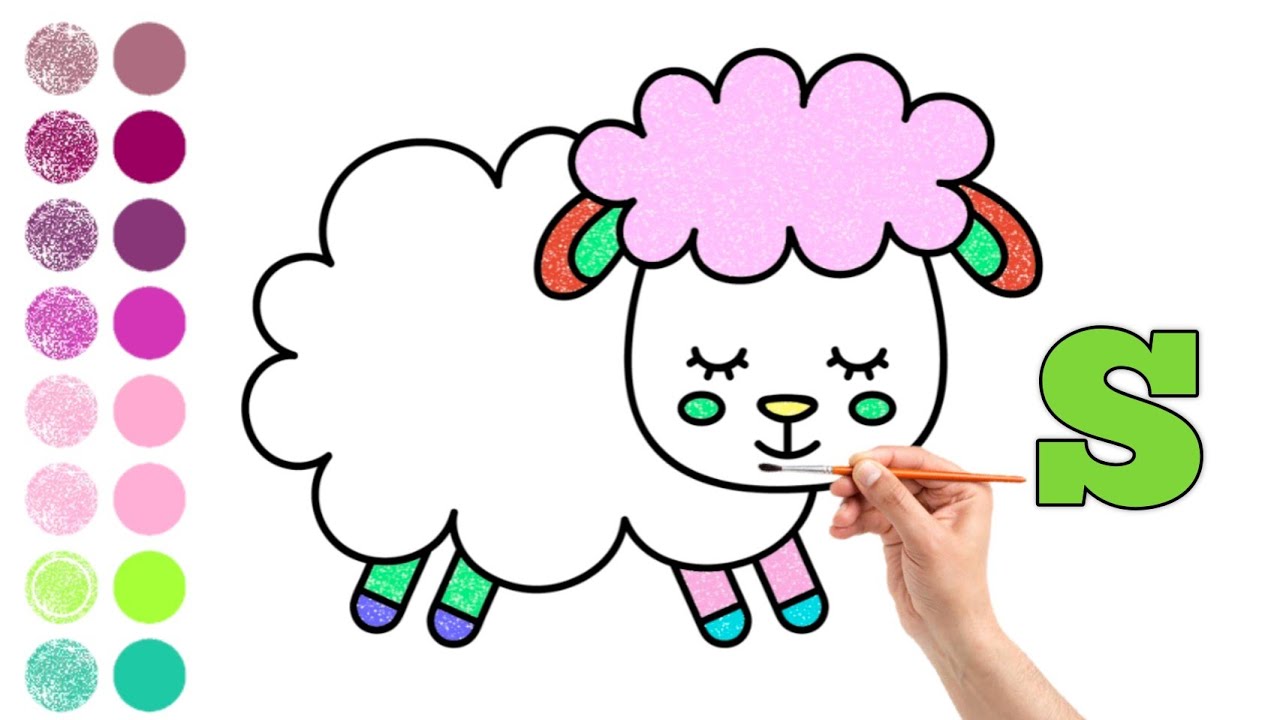 S for Sheep | Kids Learning Animals Names And Colors Names | Kids Video ...
