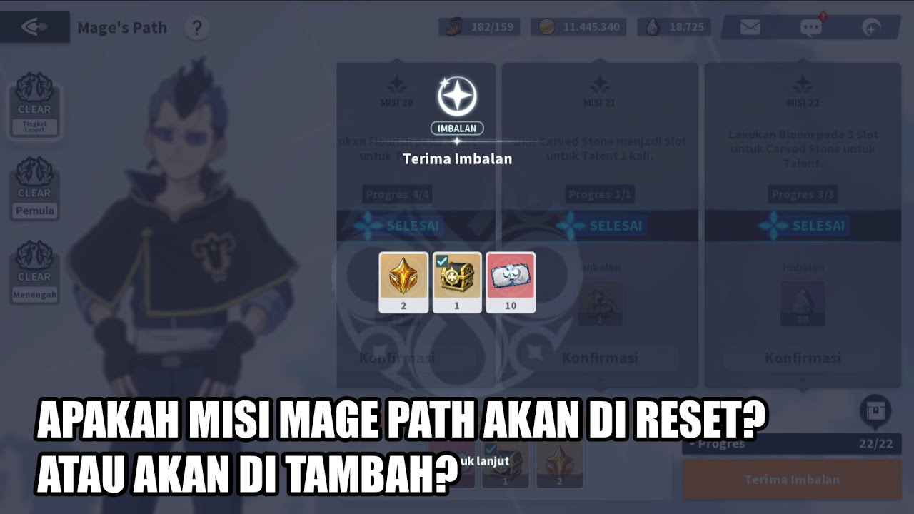 MISI MAGE PATH SSR VERSATILE MAGE PIECE APAKAH AKAN DI RESET ATAU DI ...