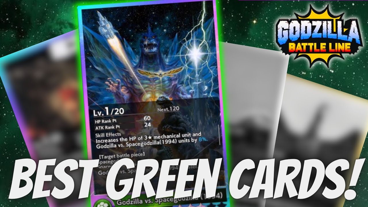 THE BEST GREEN CARDS TO USE IN GODZILLA BATTLE LINE! - YouTube