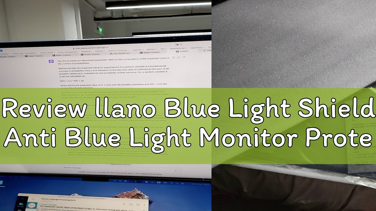 Review llano Blue Light Shield Anti Blue Light Monitor Protector Film ...