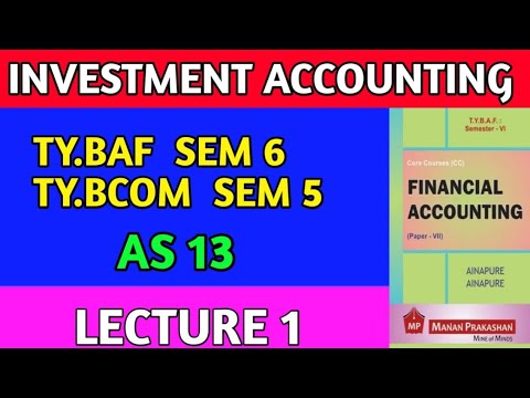 Investment Accounting TYBAF/TYBCOM Mumbai University Financial ...