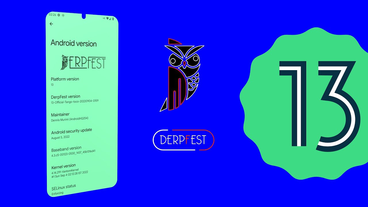 DerpFest Tango Official ANDROID 13 Custom Rom | What to expect so far ...