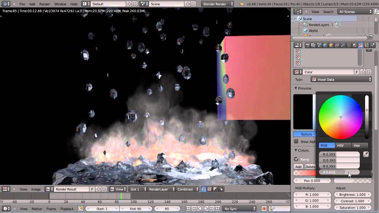 Blender Tutorial - Fire, Smoke and Water - Color Ramps - YouTube