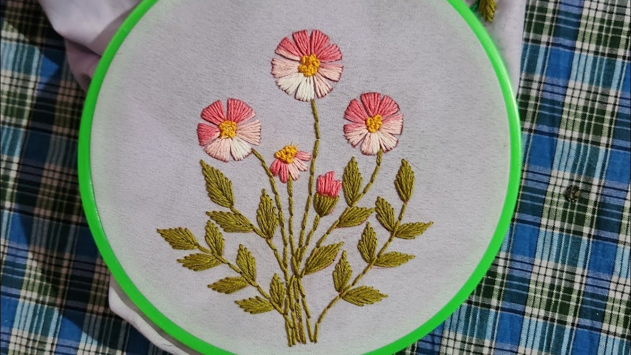 Beautiful Double Color Flower Stitch || #videos #🌼🌸 - YouTube