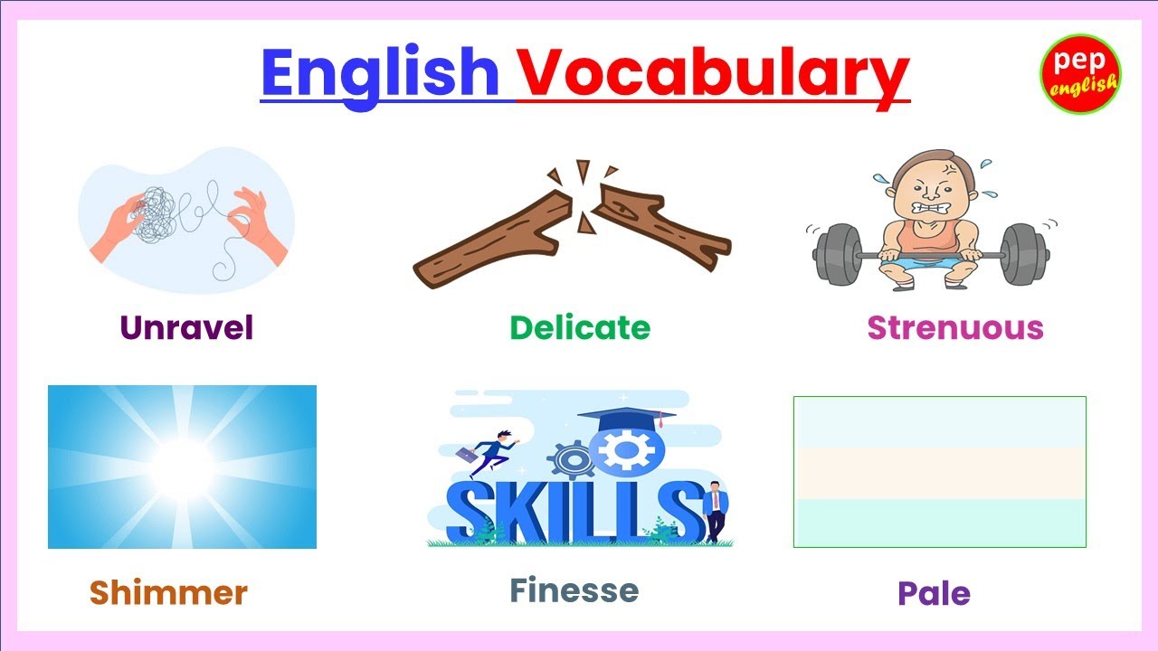 English vocabulary learning with examples - YouTube