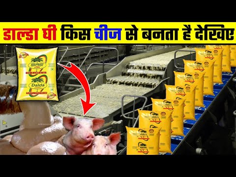देखिए फैक्ट्री में डालडा  कैसे बनता है | डालडा घी किस चीज से बनता है | dalda ghee making process |