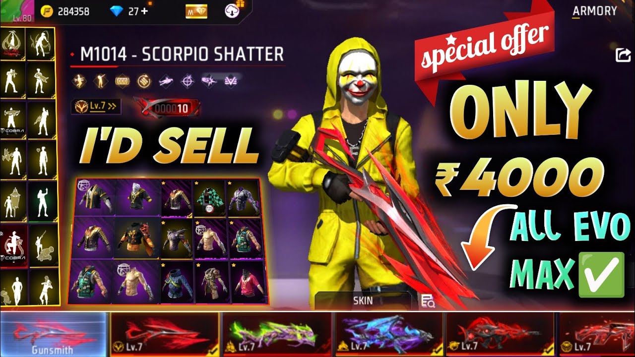 Free Fire id Sell Low Price 😱💸|| FF id Sell 🛒Low Price ma id🤯💸 || All ...
