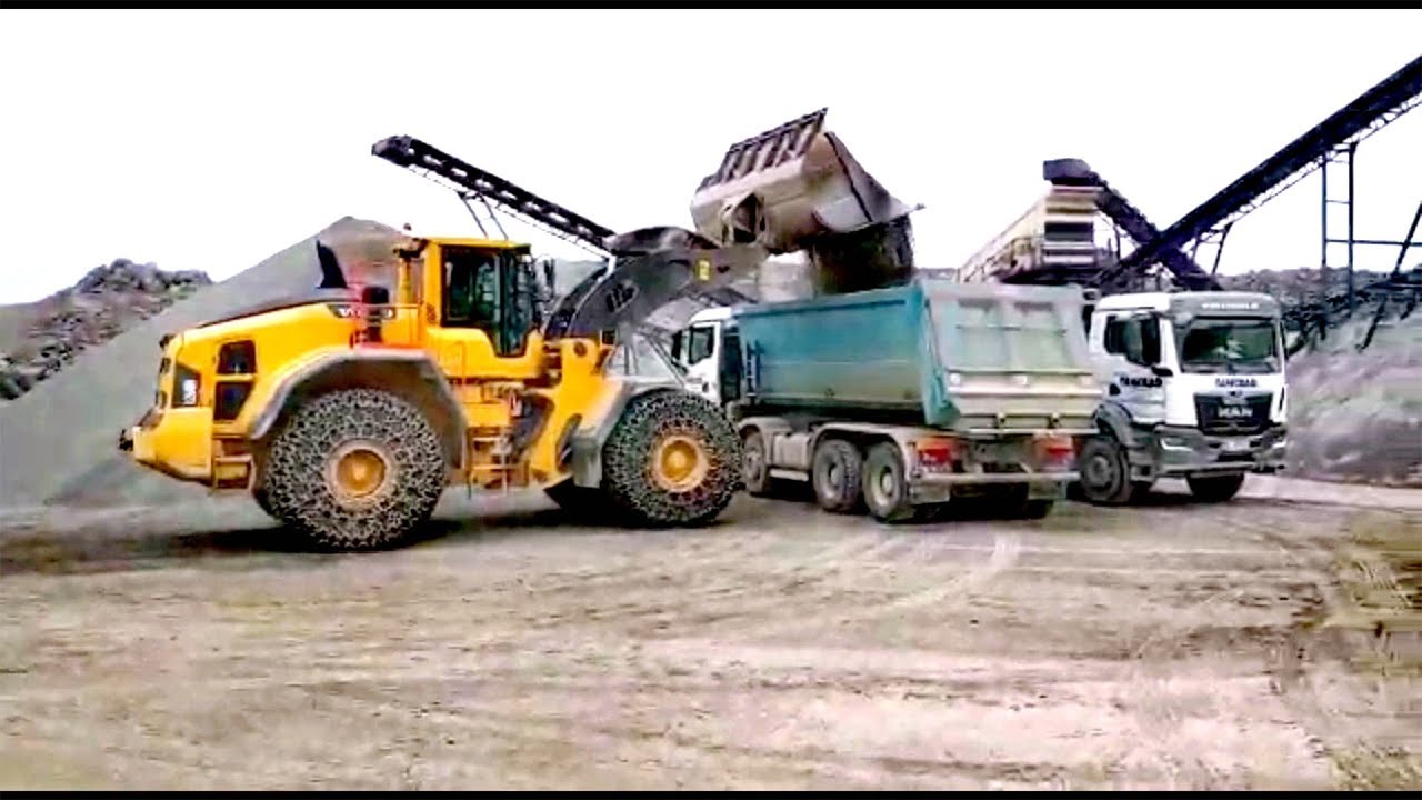 Volvo Wheel loader stone loading truck / loader video/wheel loader ...