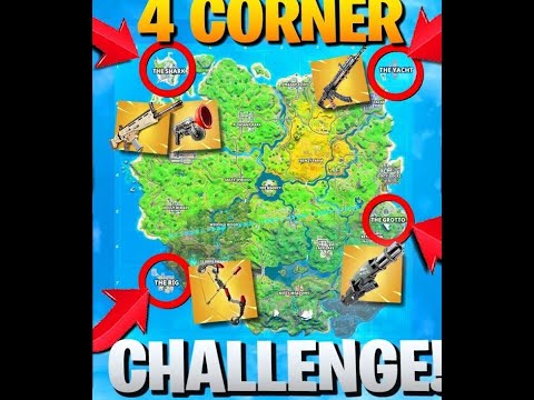 Fortnite 4 CORNERS CHALLENGE - YouTube