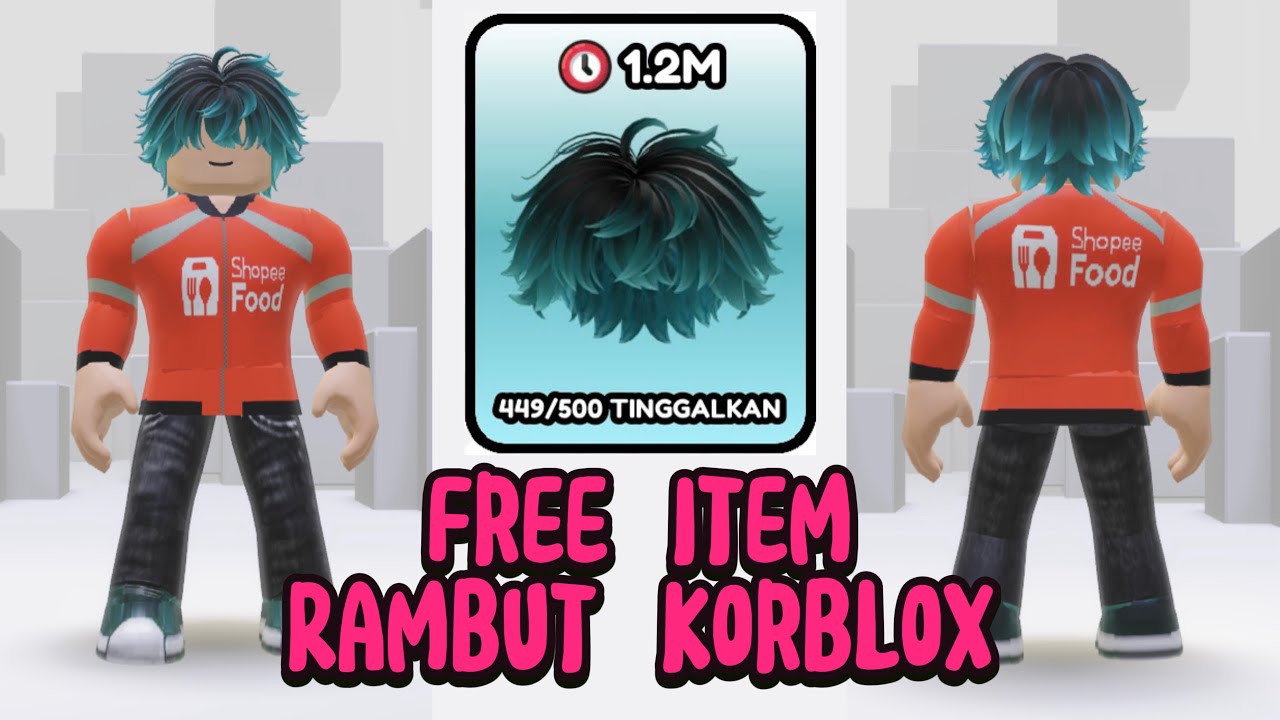 Cara Mendapatkan ITEM GRATIS BLUE GREEN KORBLOX HAIR FOR BOY di ROBLOX ...